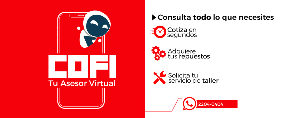 Cofi, tu asesor virtual: Cotiza, solicita repuestos y servicios de taller.